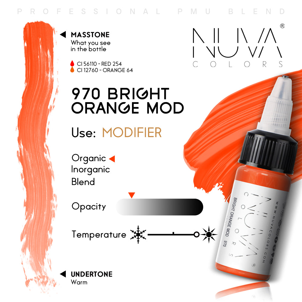 Nuva Colors pigmenten - Bright Orange Mod 970 - Correctie pigment ...